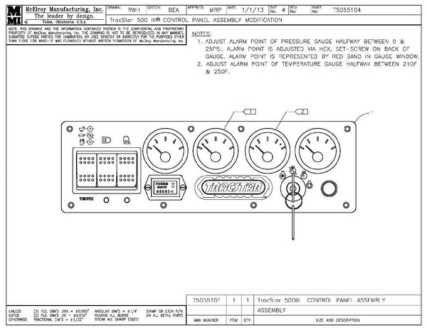 T500 iii control panel asy mod – Mcelroyparts.com