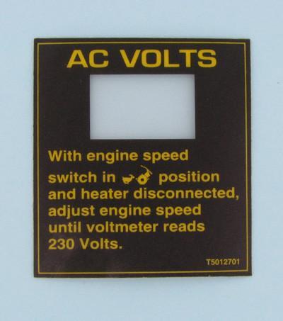 VOLTMETER LABEL – Mcelroyparts.com