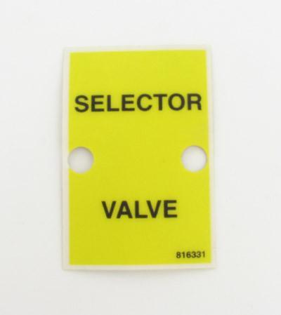 Selector valve label;sp – Mcelroyparts.com